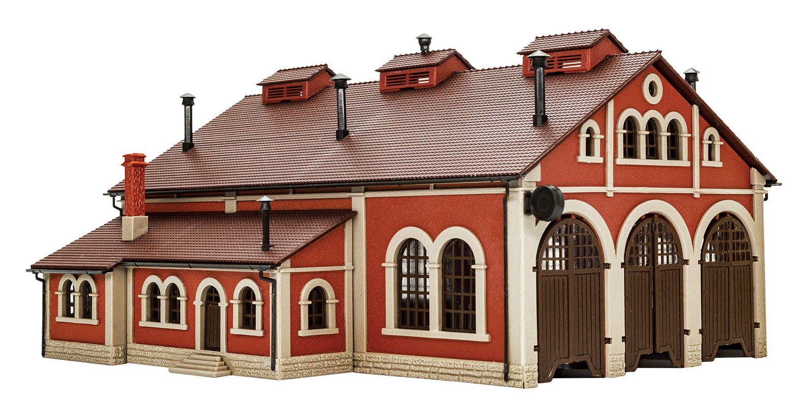 N Loco shed, three track - Kit - E-trains