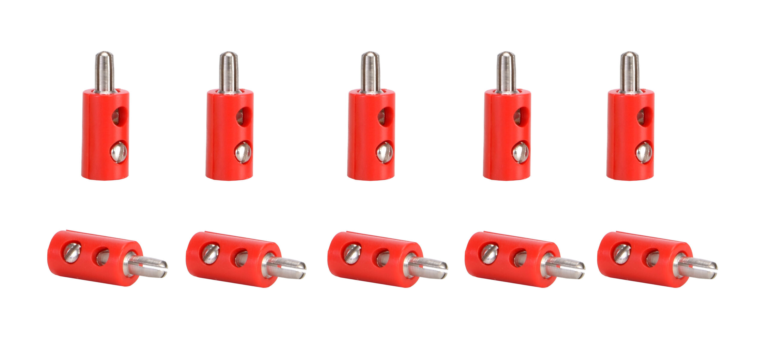 Plugs red, 10 pieces - E-trains