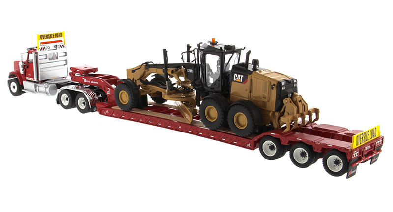 International HX520 Lowboy Trailer with CAT 12M3 Grader - 1:50 Scale ...