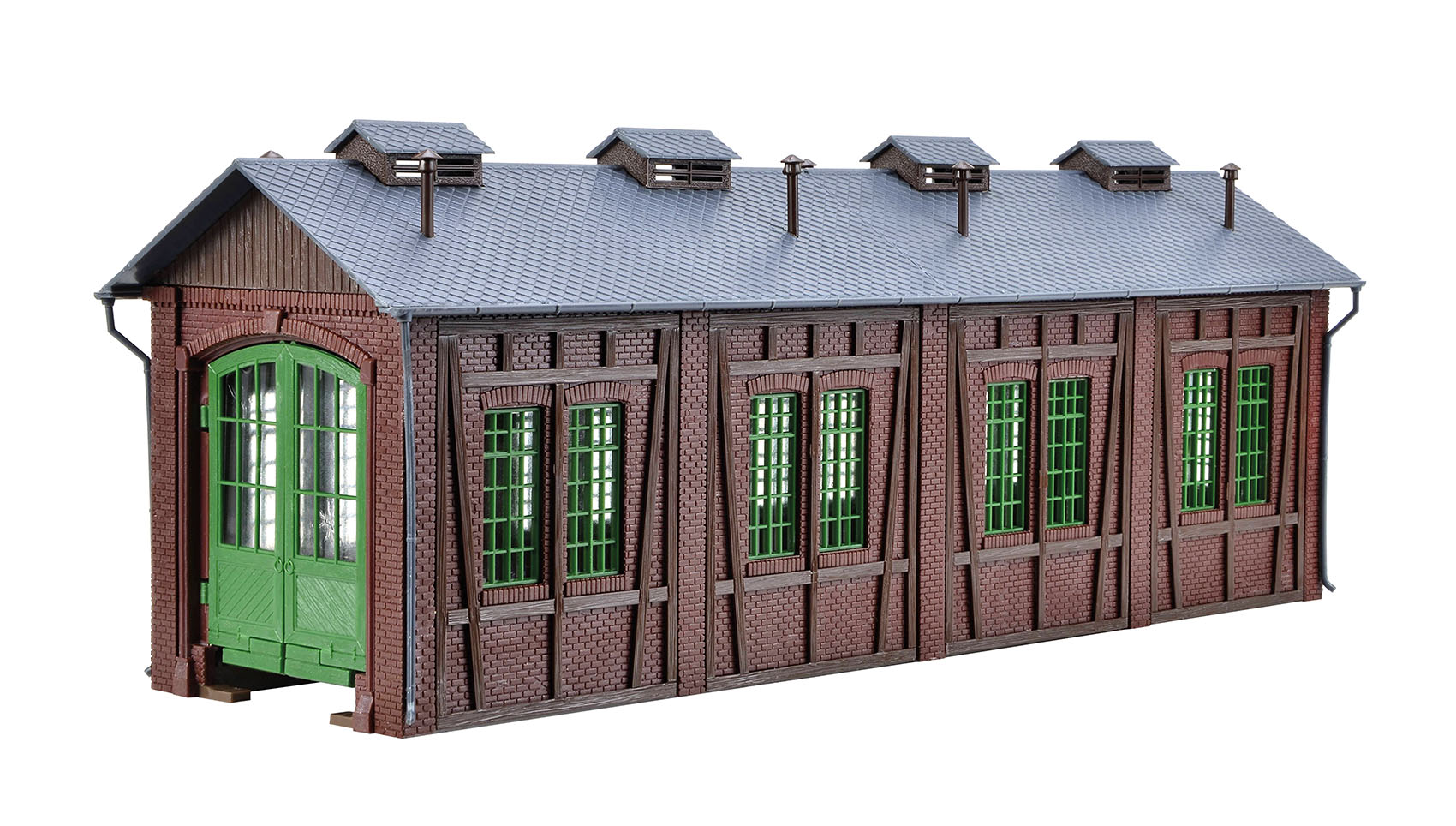 H0 Loco shed, single track - Kit - E-trains