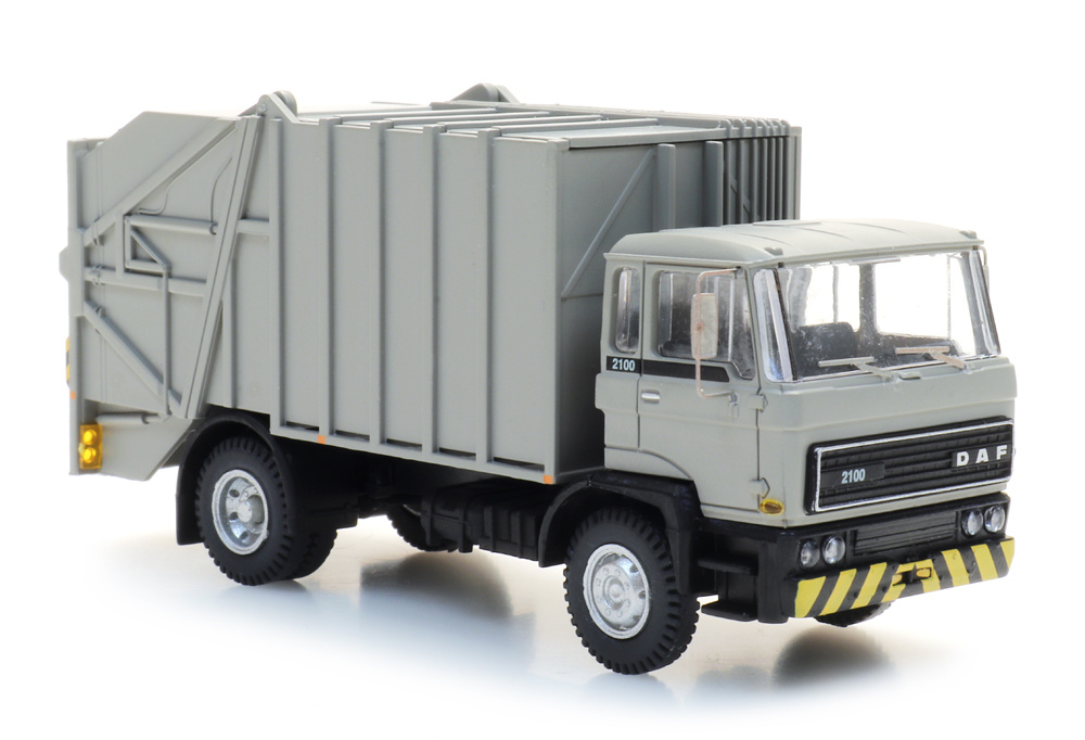 DAF tilt-cab 1987, garbage truck, grey - E-trains