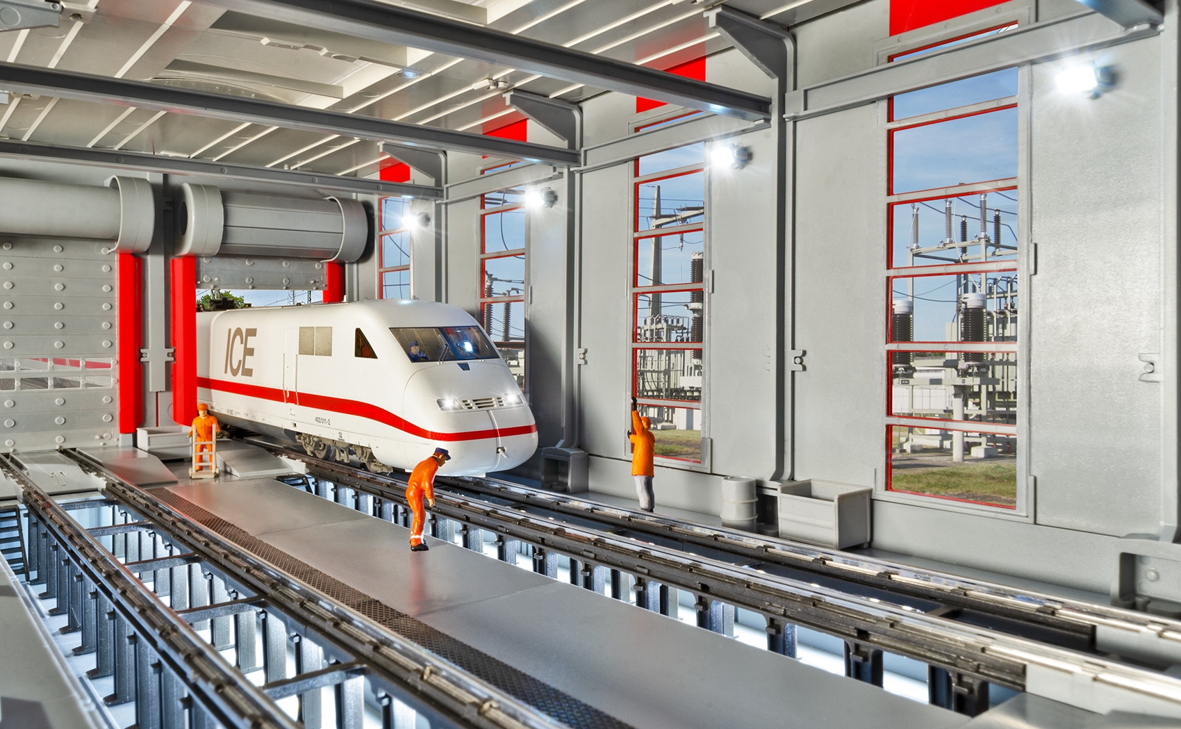 H0 Maintenance hangar Deutsche Bahn - kit - E-trains