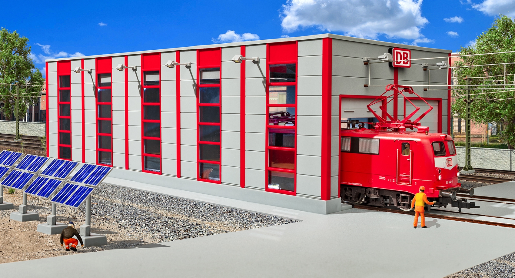 H0 Maintenance hangar Deutsche Bahn - kit - E-trains