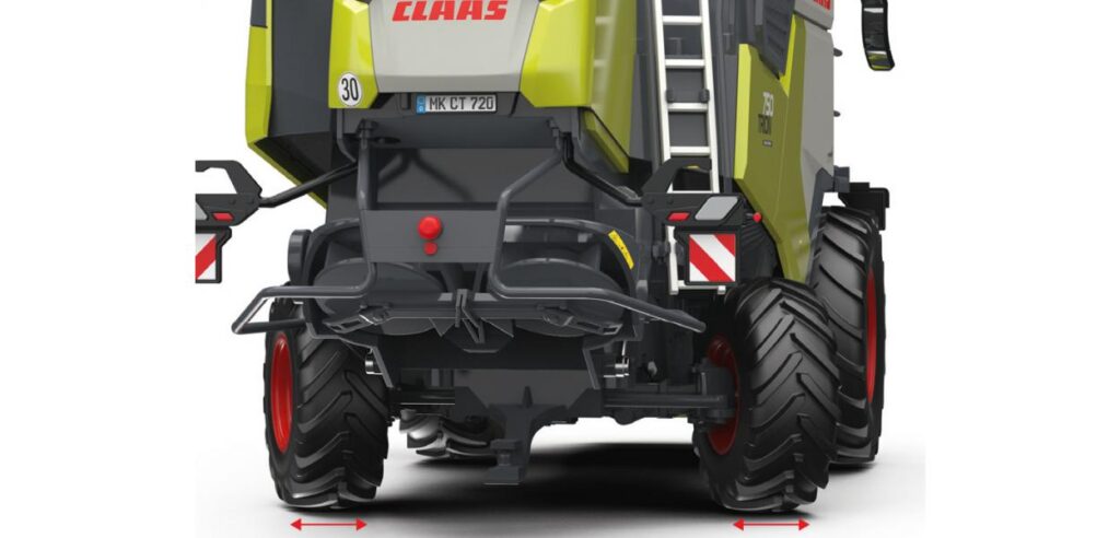 Claas Trion 720 Montana with Convio 1080 and trolley - E-trains