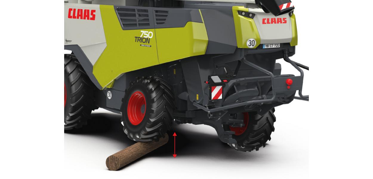 Claas Trion 720 Montana with Convio 1080 and trolley - E-trains