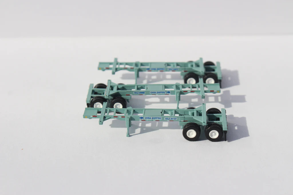 3 Pack of China Shipping 20' CHASSIS for 20' containers - E-trains