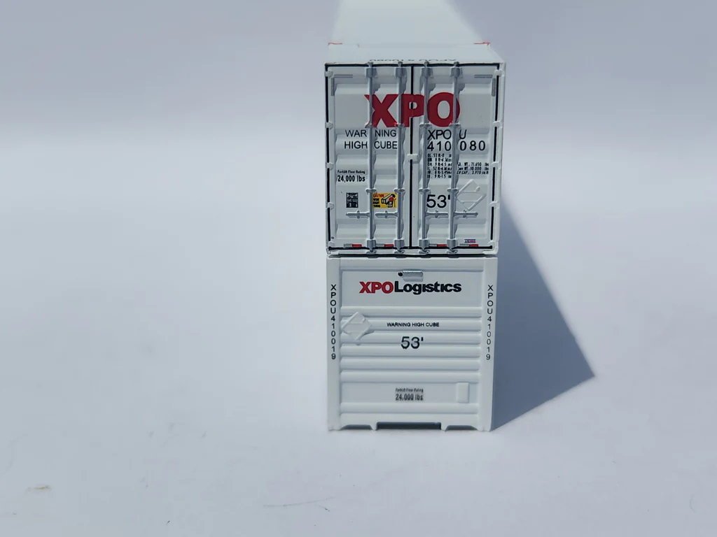 XPO Logistics Set #3, 53' HIGH CUBE 8-55-8 corrugated containers - E-trains