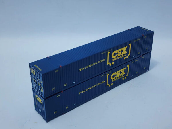 CSX Intermodal (boxcar logo) 53' HIGH CUBE 8-55-8, Set #2 corrugated ...