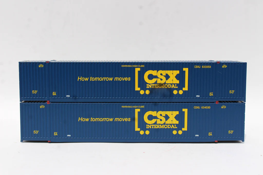 CSX Intermodal (boxcar logo) 53' HIGH CUBE 8-55-8, Set #2 corrugated ...