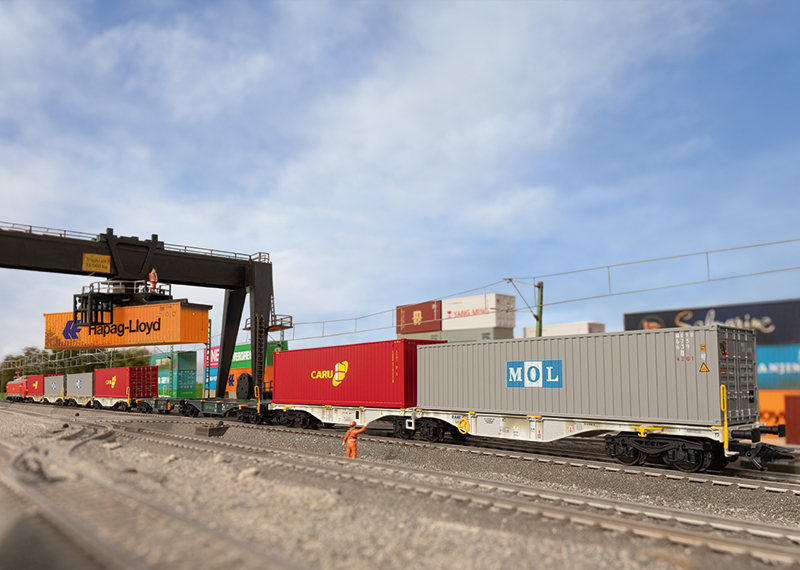 Type Sggrss 80 Double Container Transport Car - E-trains