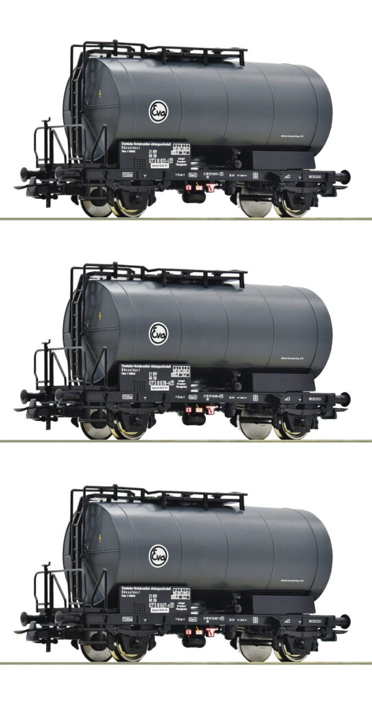 3 piece set: Tank wagons, Eva - E-trains