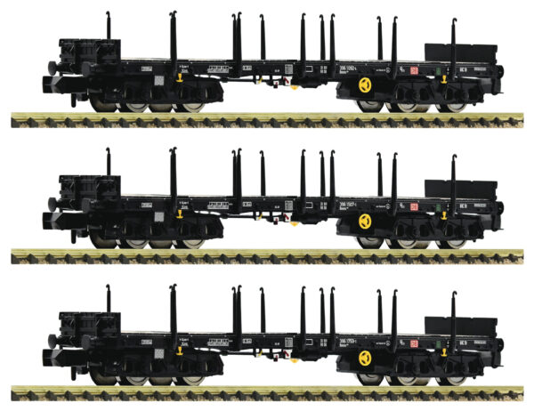 3 piece set: Flat wagons, DB AG - E-trains