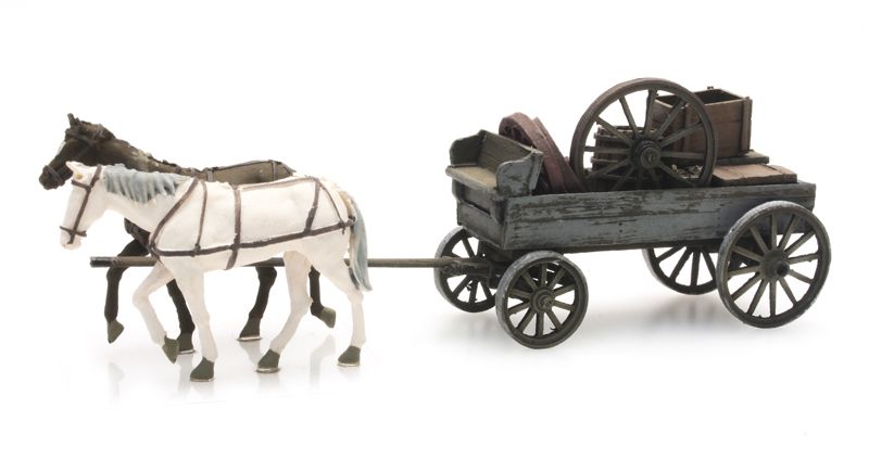 Horse Drawn Cart with cargo - E-trains