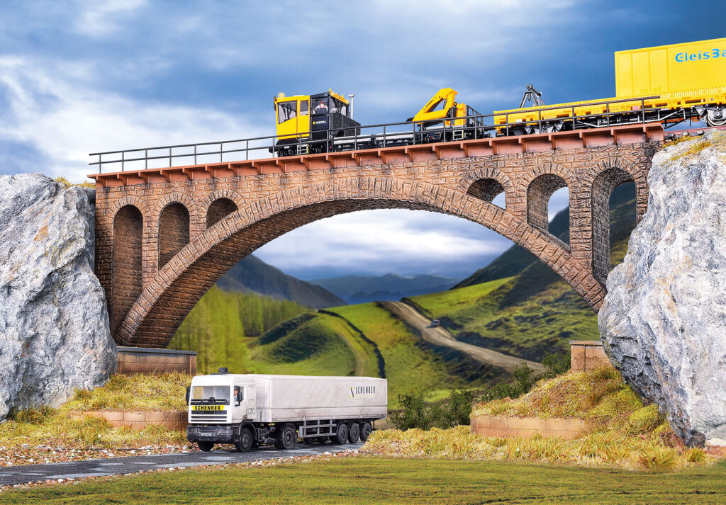 Brick bridge, straight - Kit - E-trains