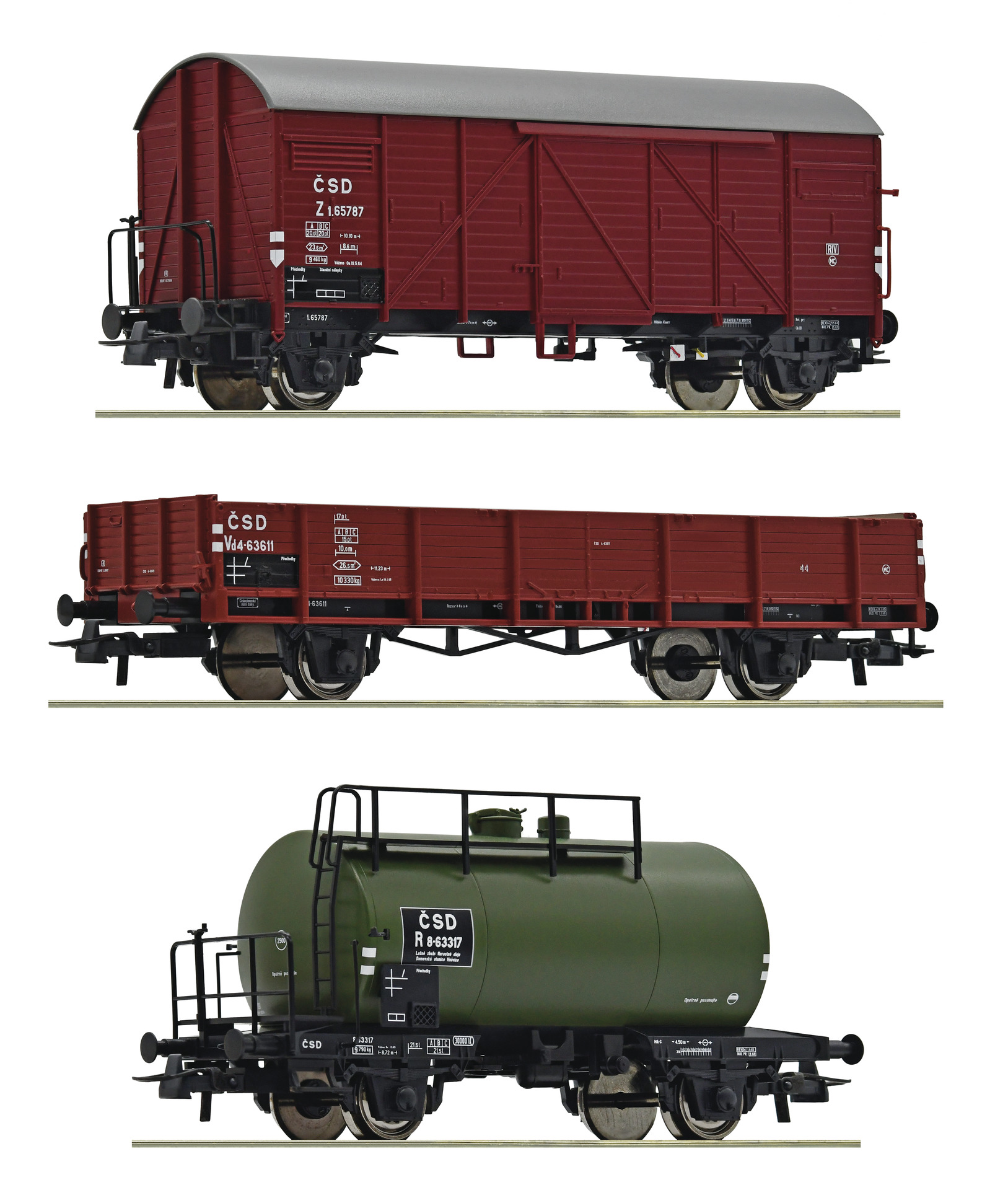 3 piece set: Goods train, CSD - E-trains