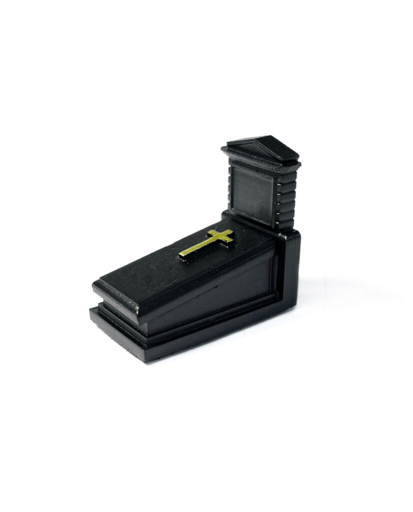 Cemetery with Christian graves - E-trains