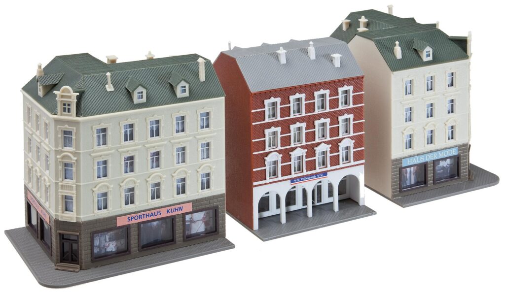 Row of town houses - E-trains