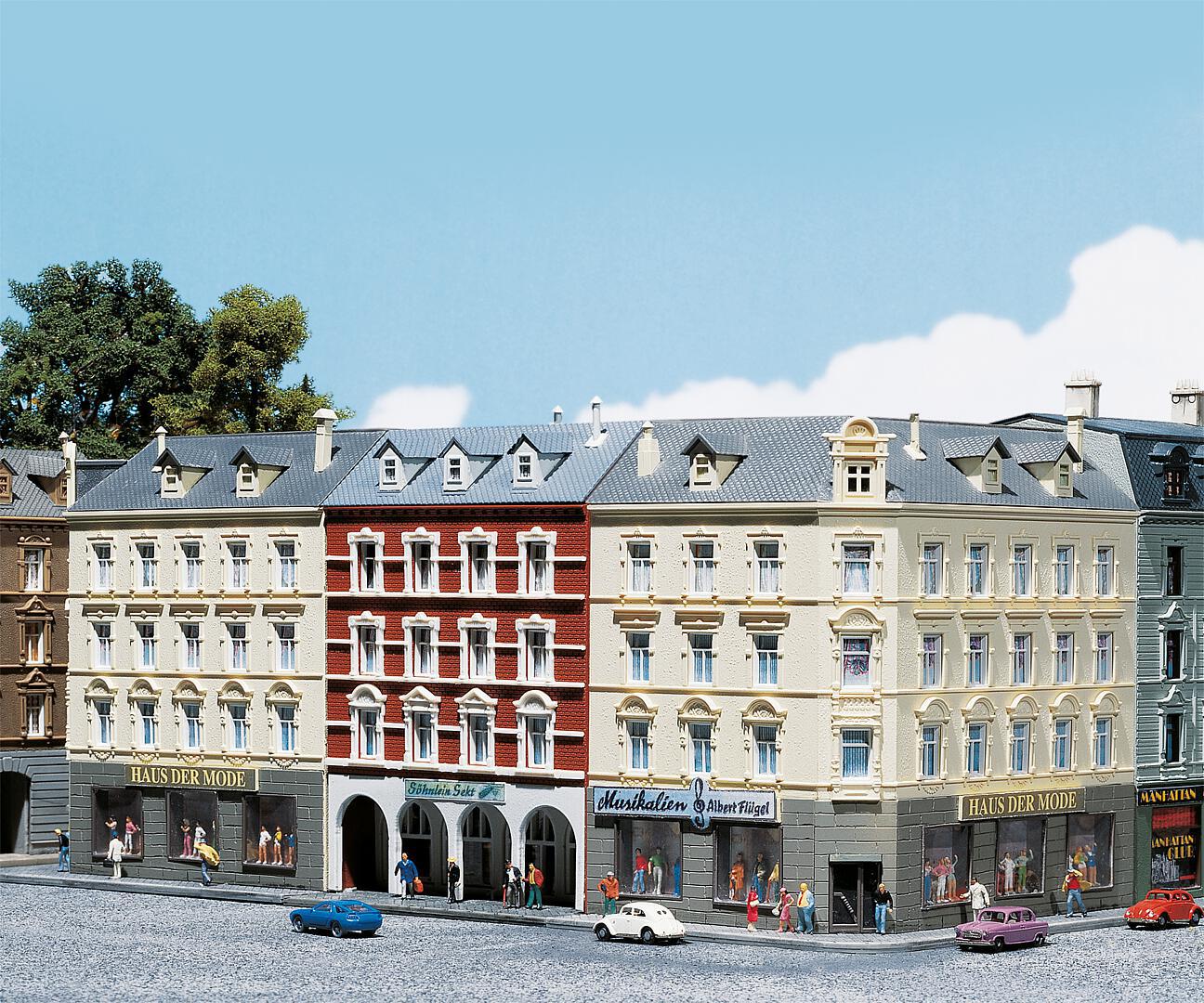 Row of town houses - E-trains