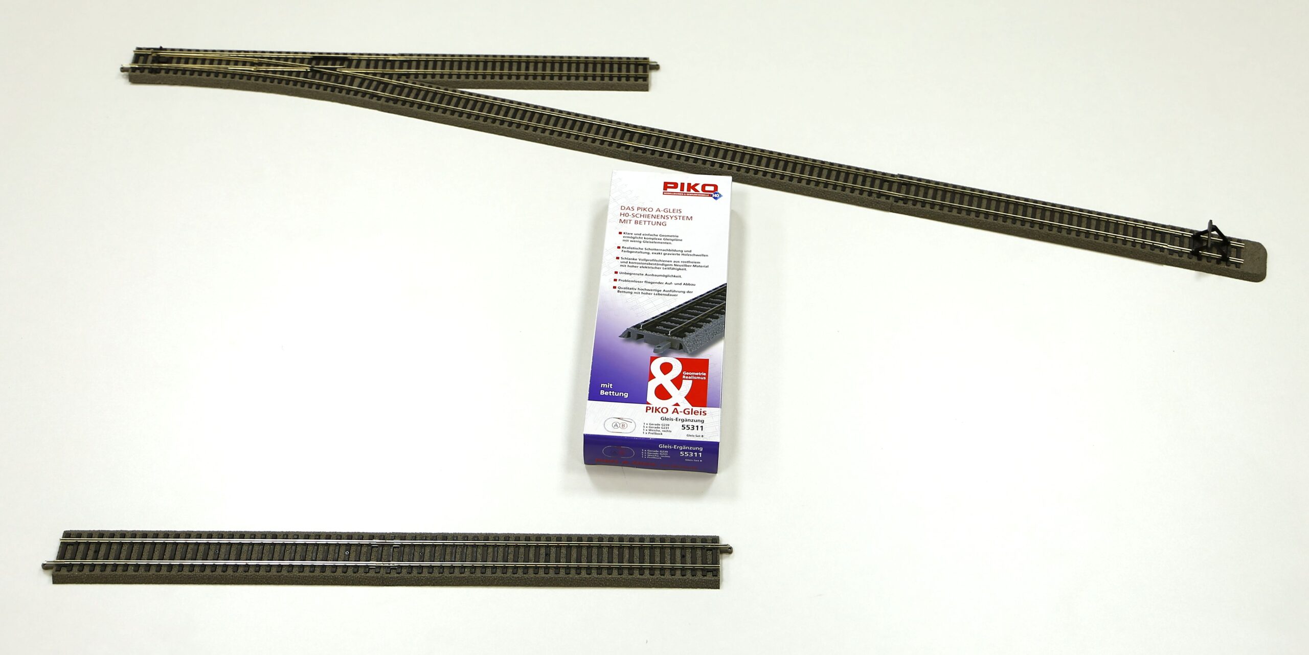 PIKO A-Track w. Roadbed Set B - E-trains