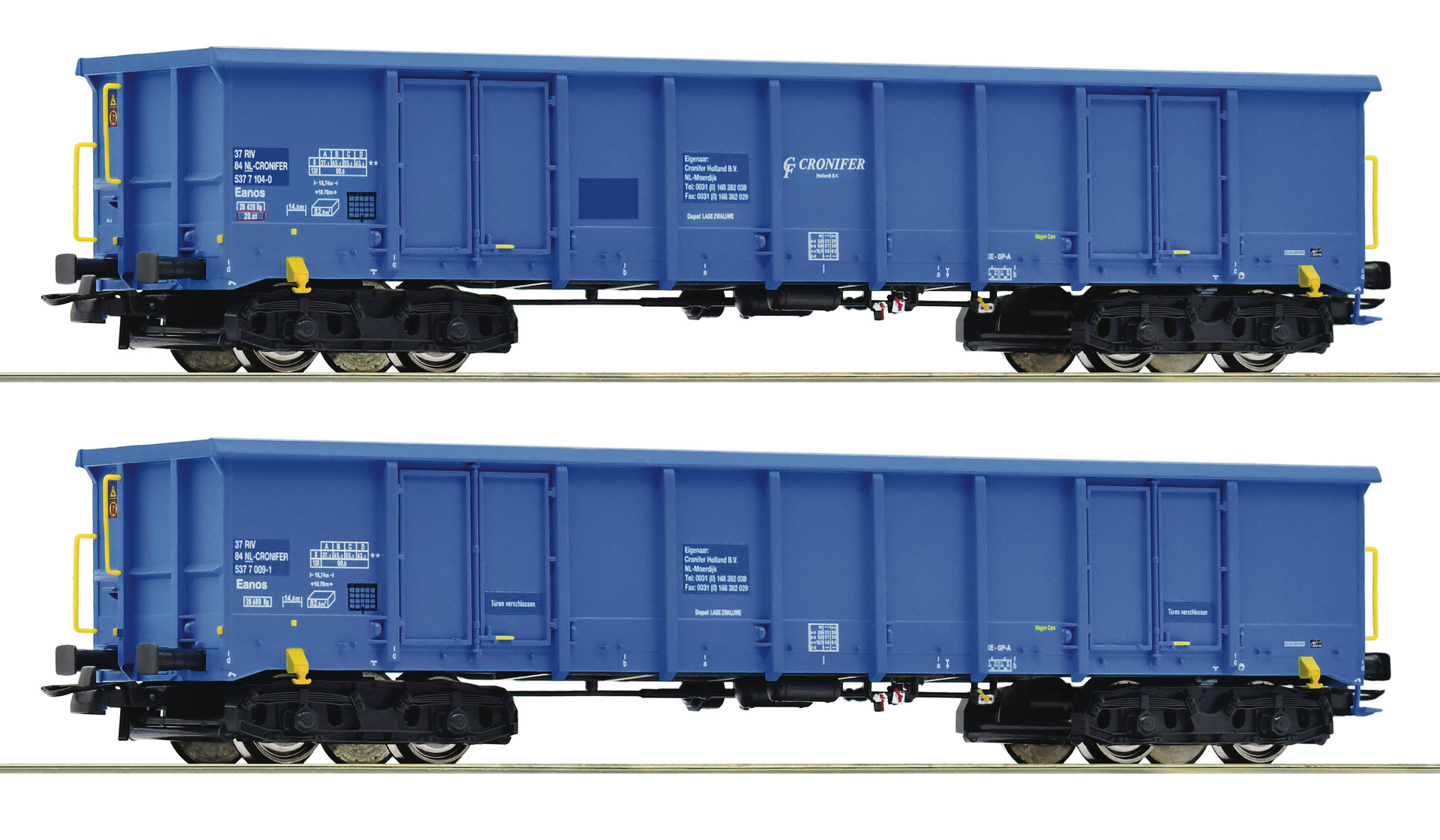 2 piece set: Open goods wagons, CRONIFER - E-trains