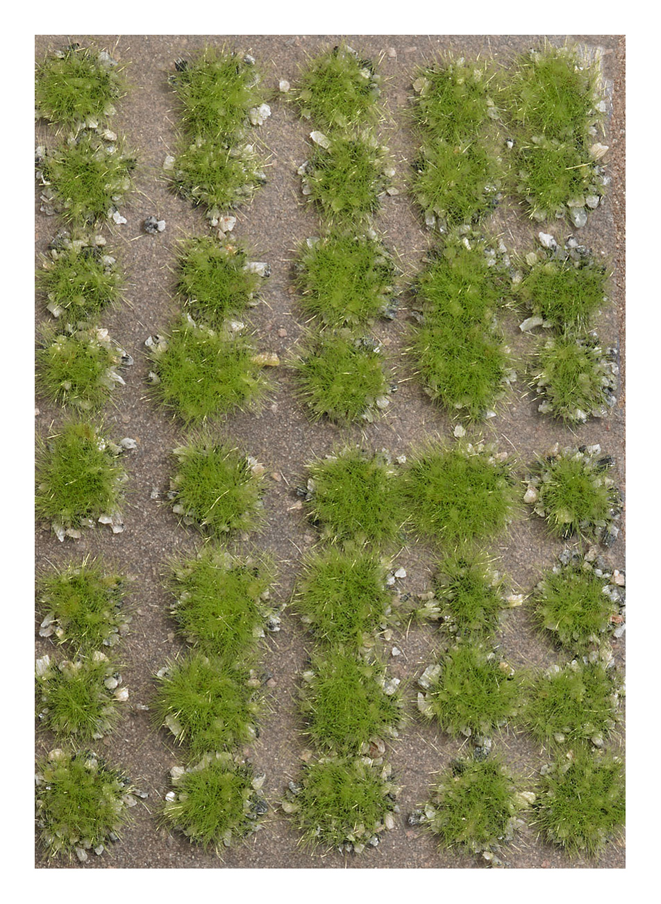 Tufts of grass with stones spring, 40 pieces - E-trains