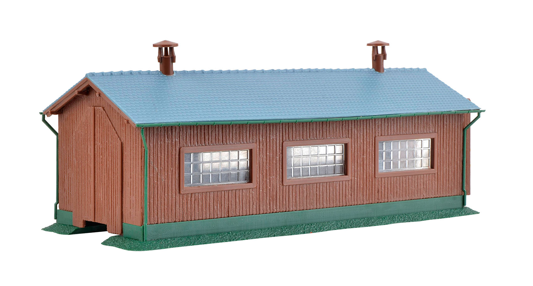 N Loco shed, single track - E-trains