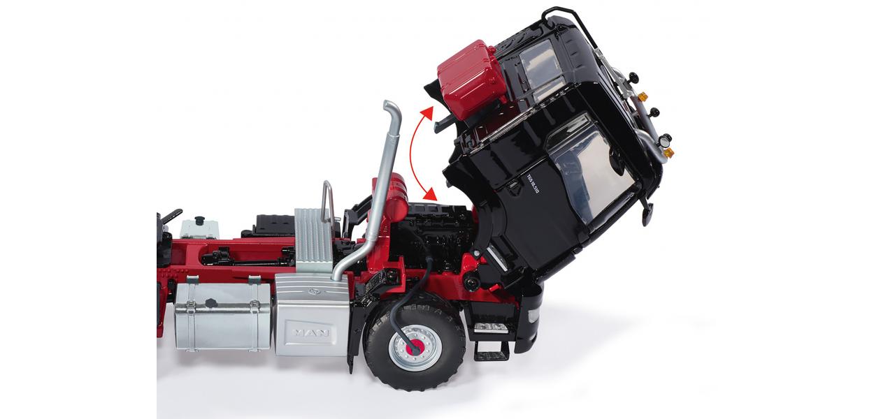 MAN TGS 18.510 4x4 BL 2-axle-truck - Black - 1:32 Scale - E-trains