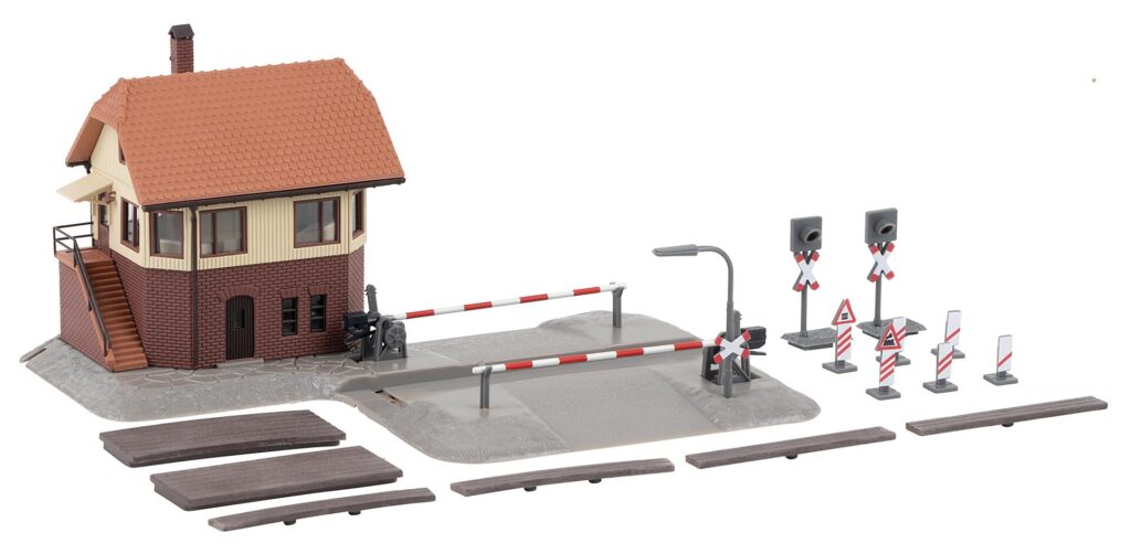 Level crossing with signal tower - Kit - E-trains