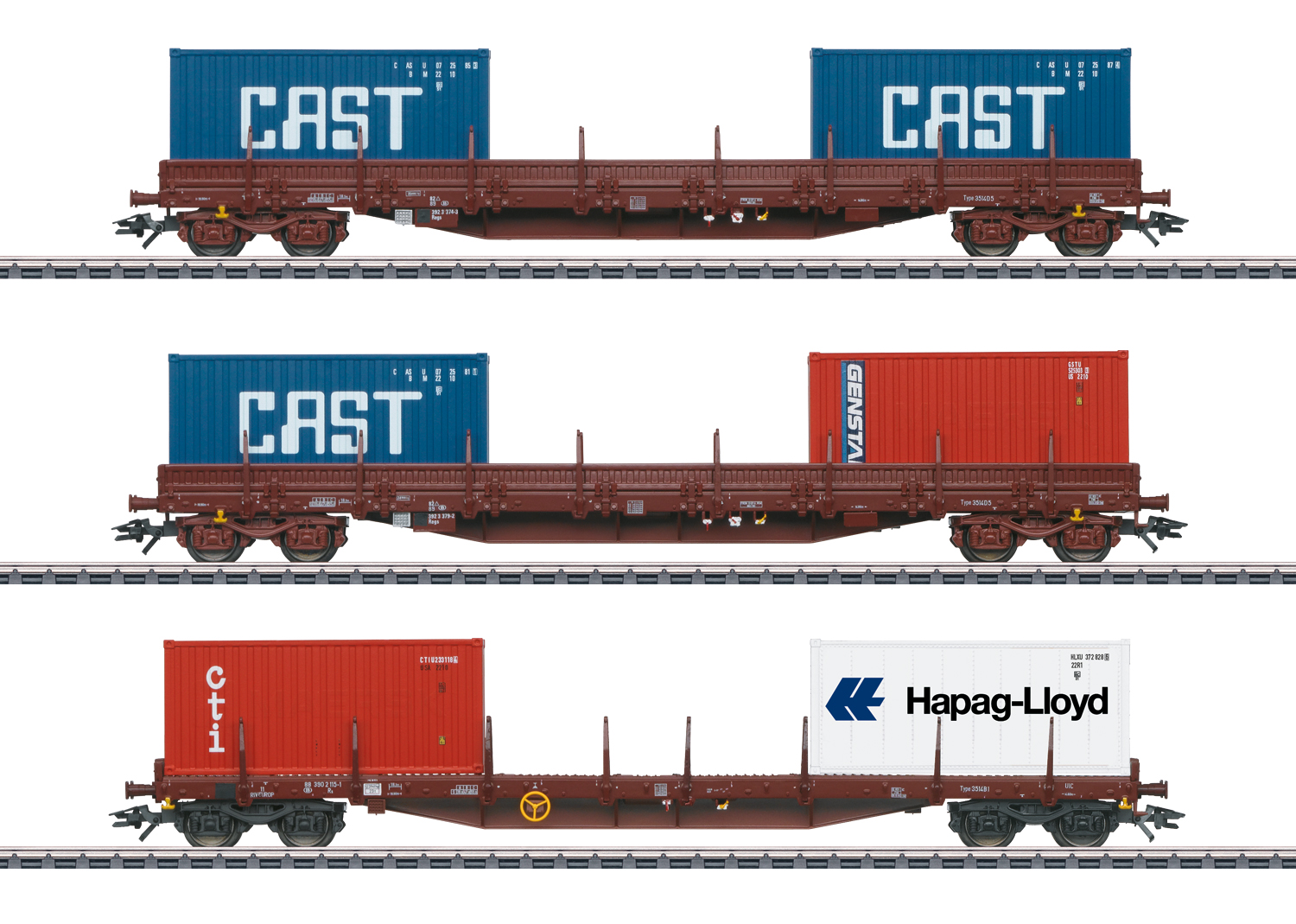 Container Car Set - E-trains
