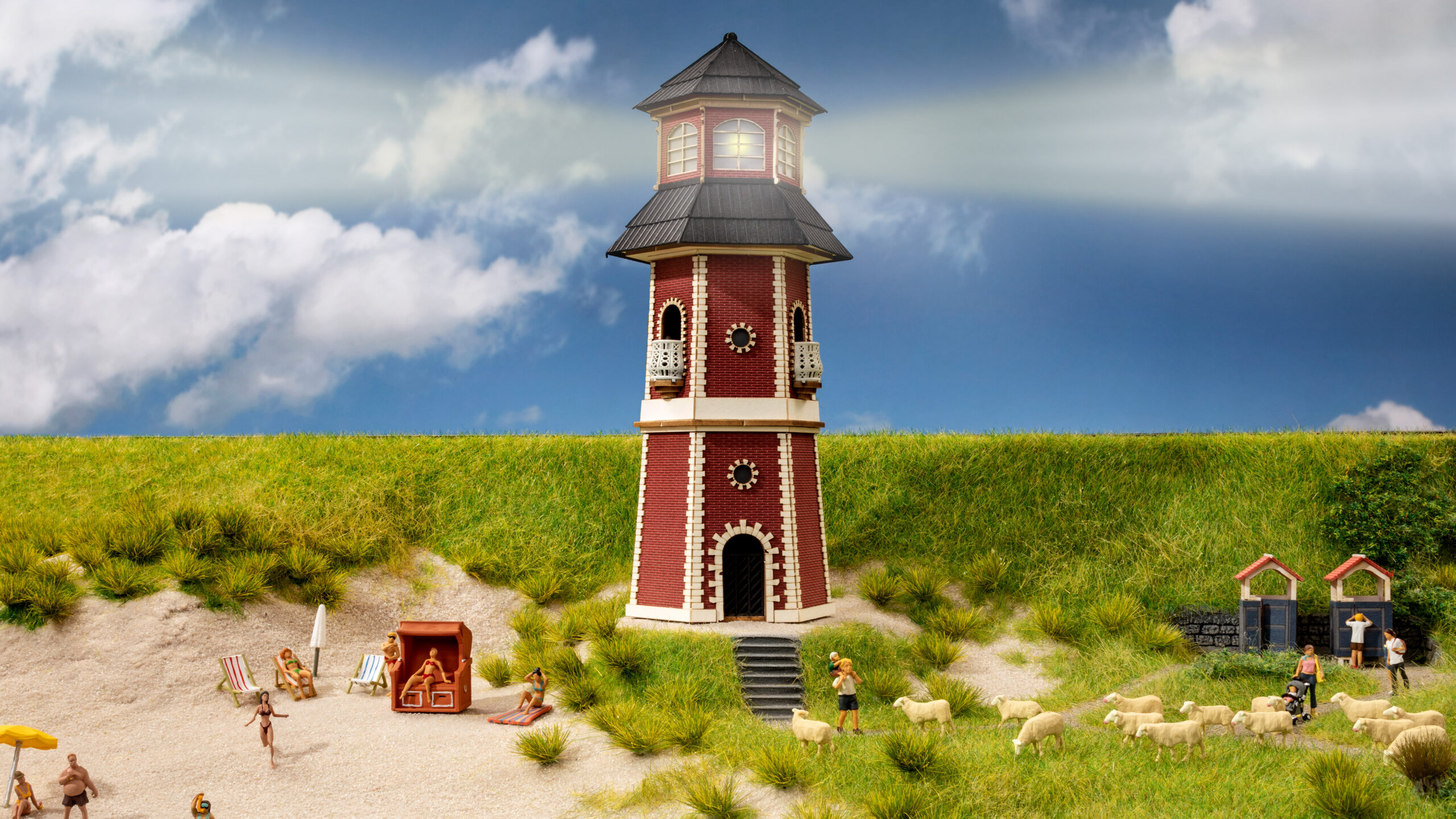 H0 Lighthouse with light signal - Kit - E-trains