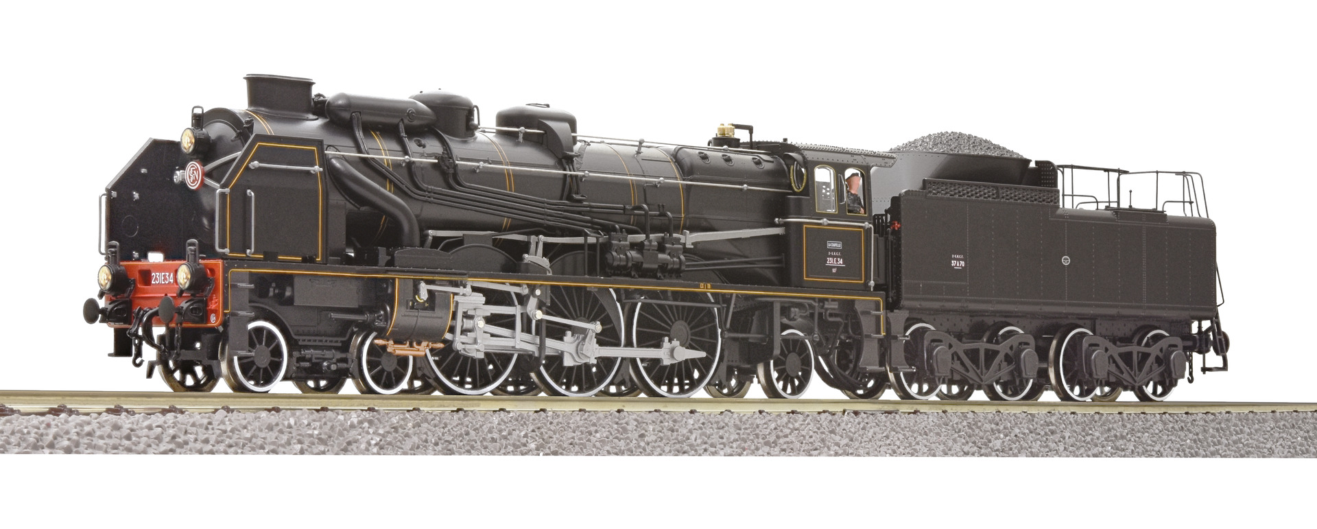 DCC - Steam locomotive 231 E 34, SNCF - E-trains