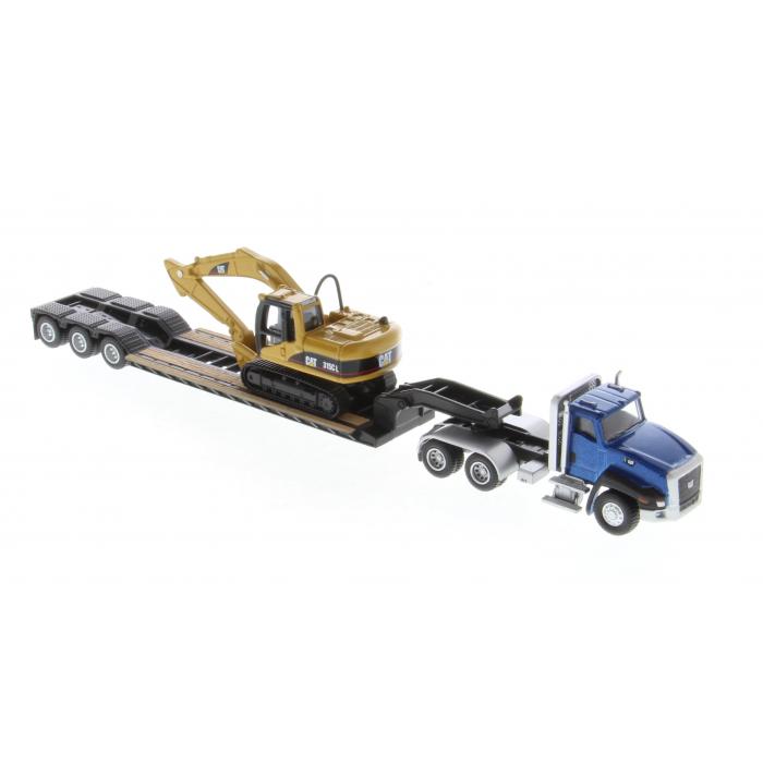 84415 CAT CT660 Day Cab with Lowboy & CAT 315 L Excavator - E-trains