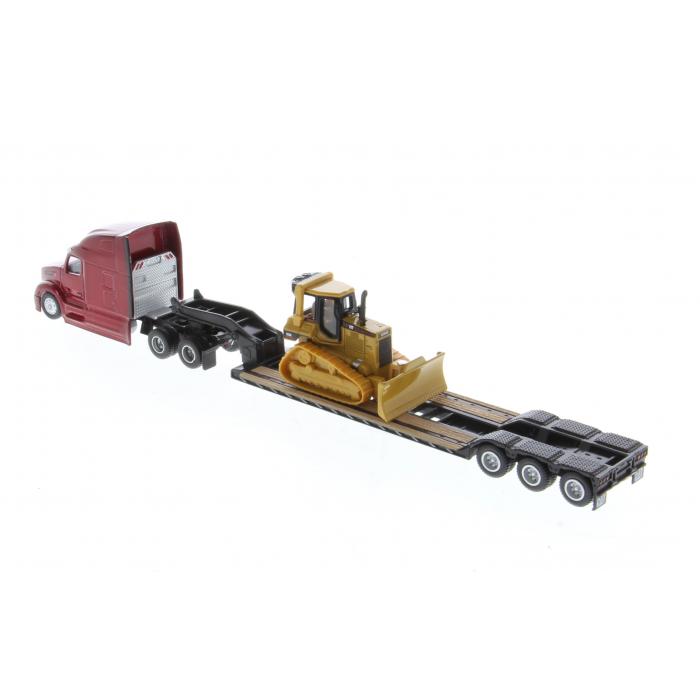 Peterbilt 579, Lowboy with CAT D5M Dozer - E-trains