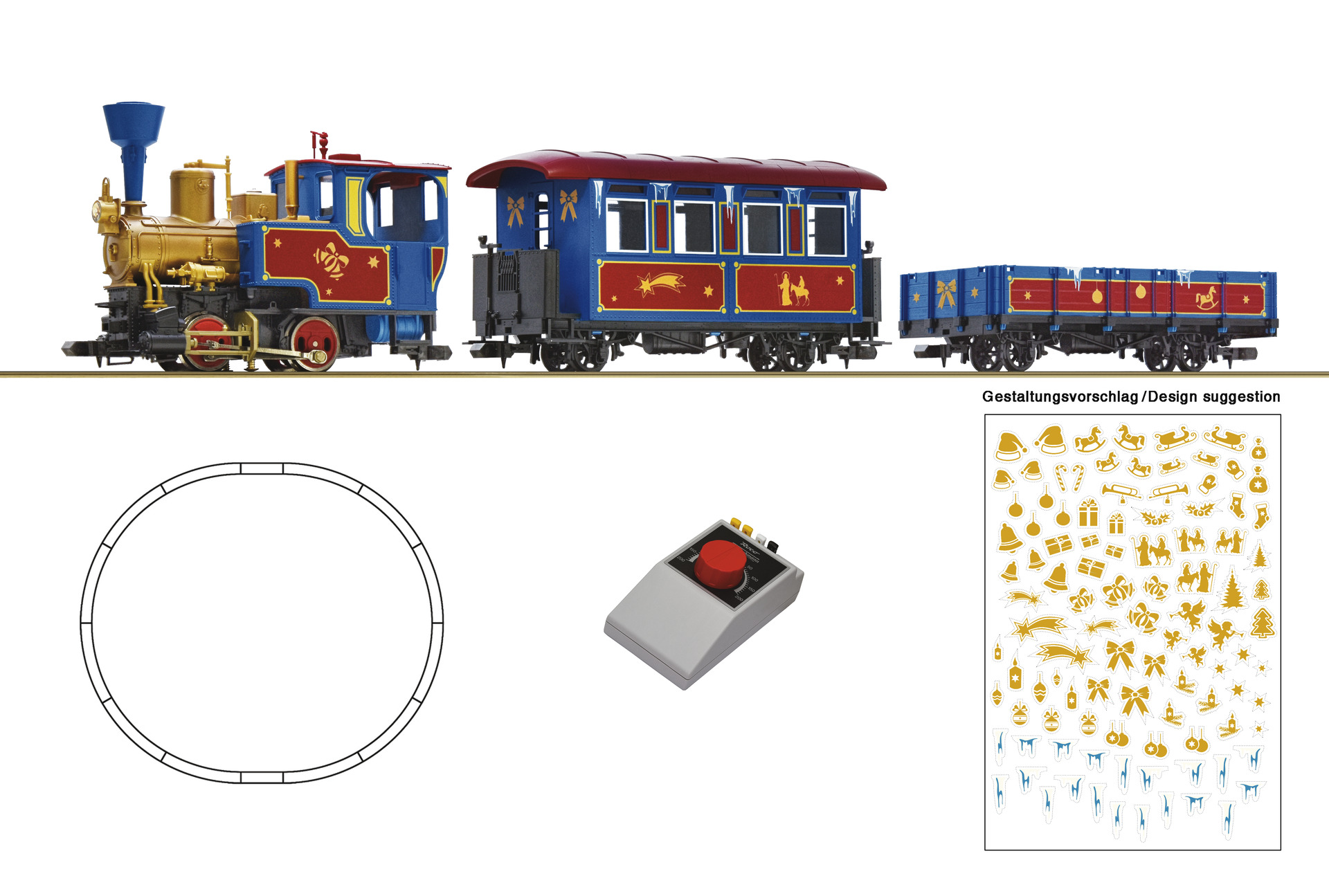 Gauge 0e Analog Start Set: Christmas Train - E-trains