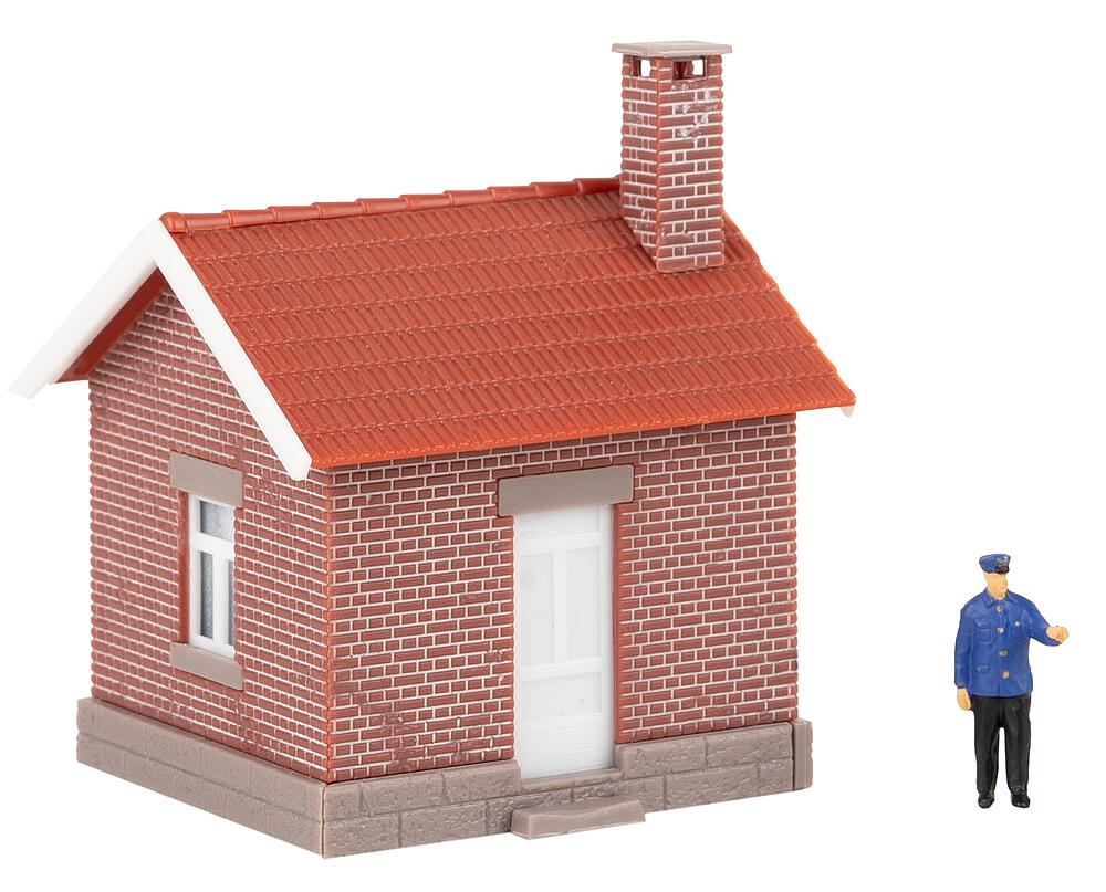 Railway booth with railway attendant - Kit - E-trains