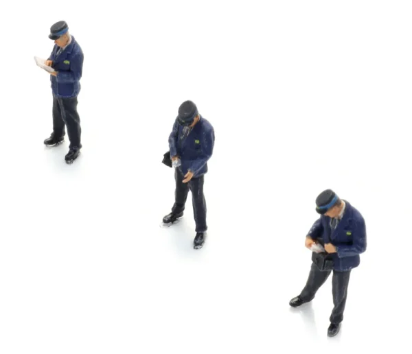 Dutch conductors on train 1990s - E-trains