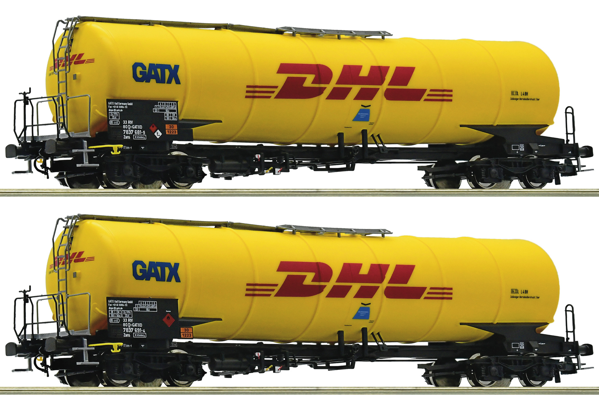 2 piece set: Tank wagons, GATX - E-trains