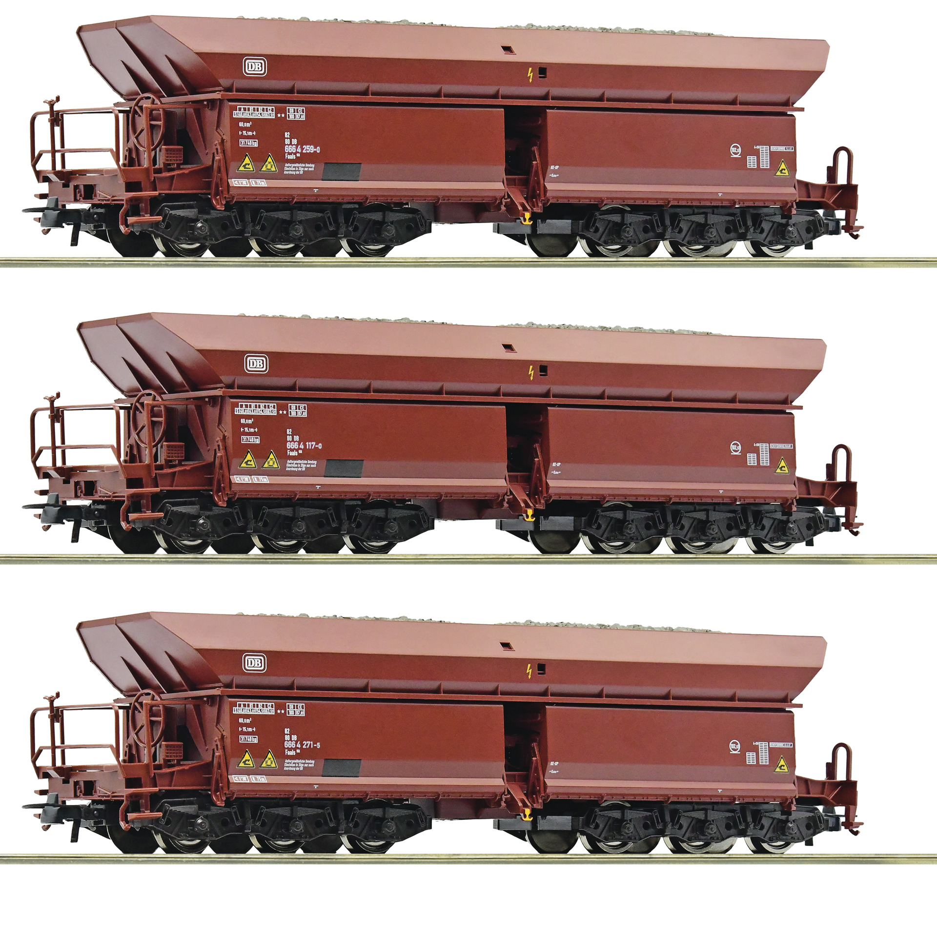 3 piece set (2): Ore wagons, DB - E-trains