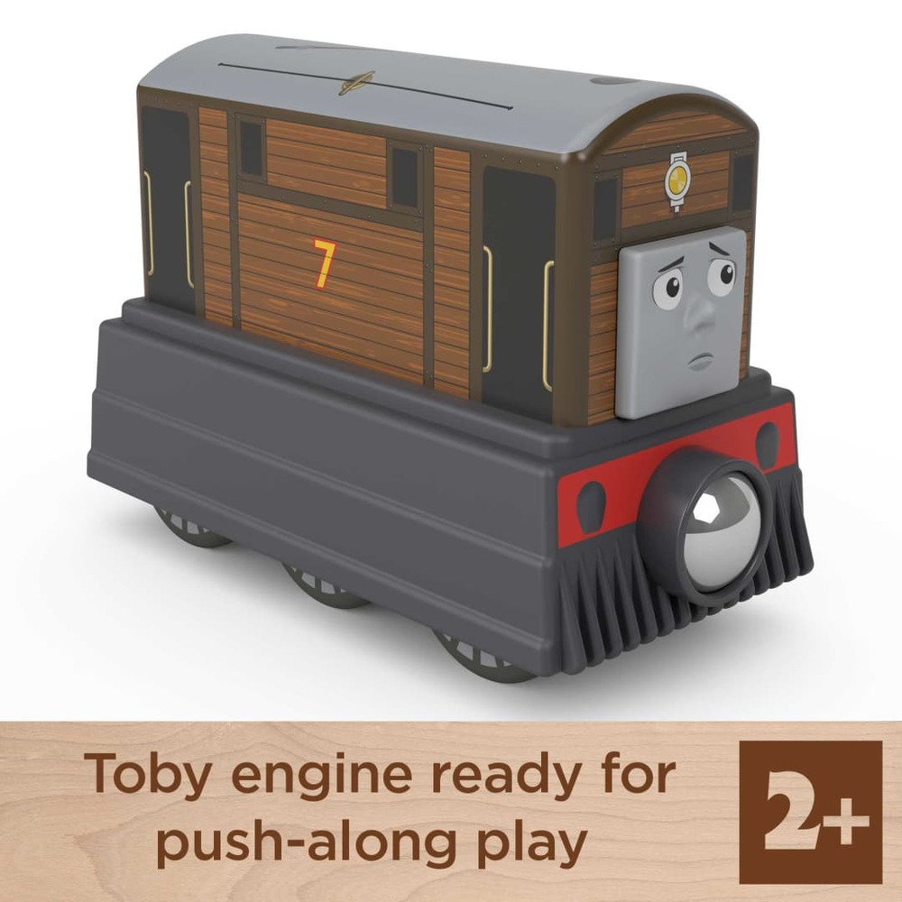THOMAS & FRIENDS WOODEN RAILWAY - TOBY ENGINE - E-trains