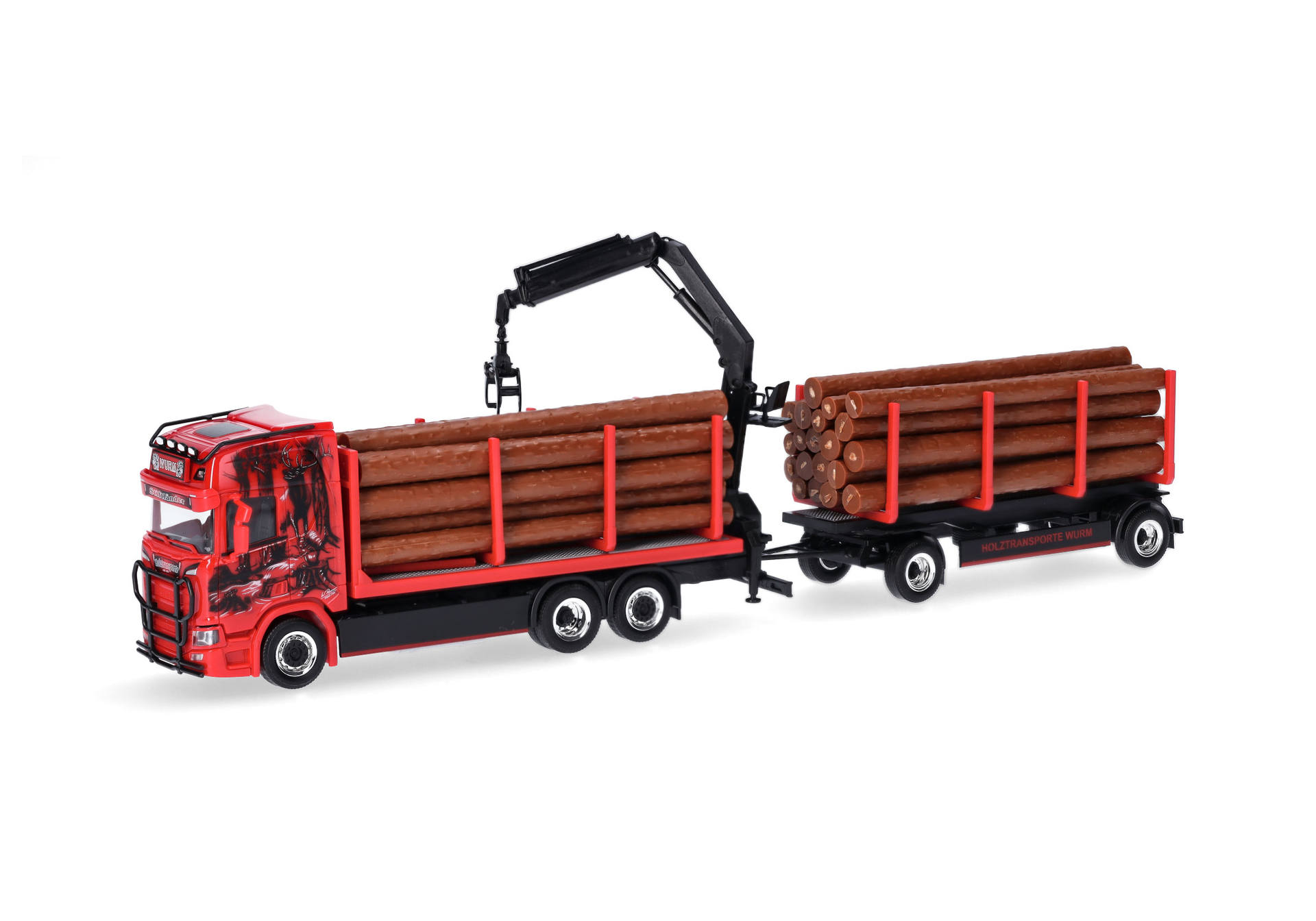 Scania CR20 HD wood transport trailer truck - E-trains