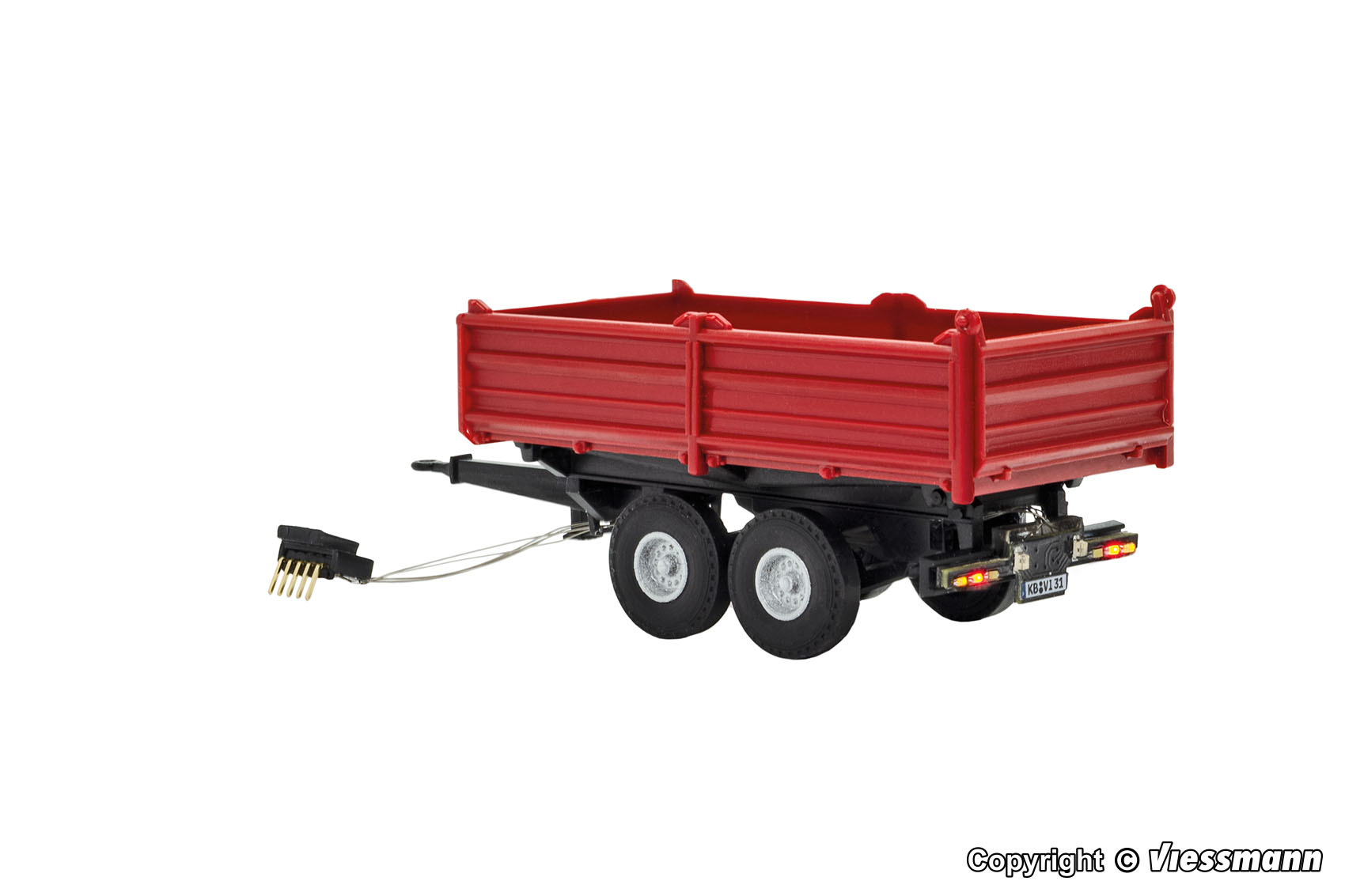 Tandem tipper, red, functional model - E-trains