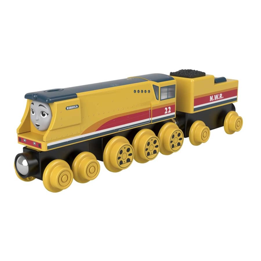 THOMAS & FRIENDS WOODEN RAILWAY - REBECCA ENGINE & COAL CAR - E-trains