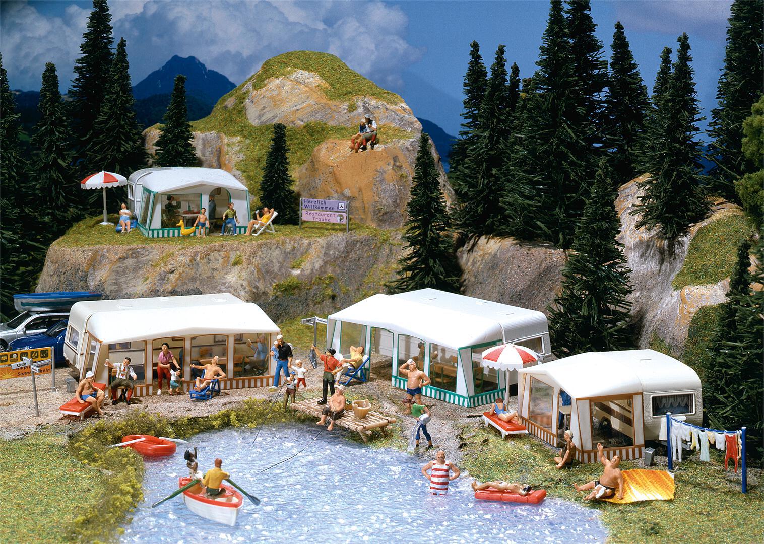 Set of camping caravans - Kit - E-trains