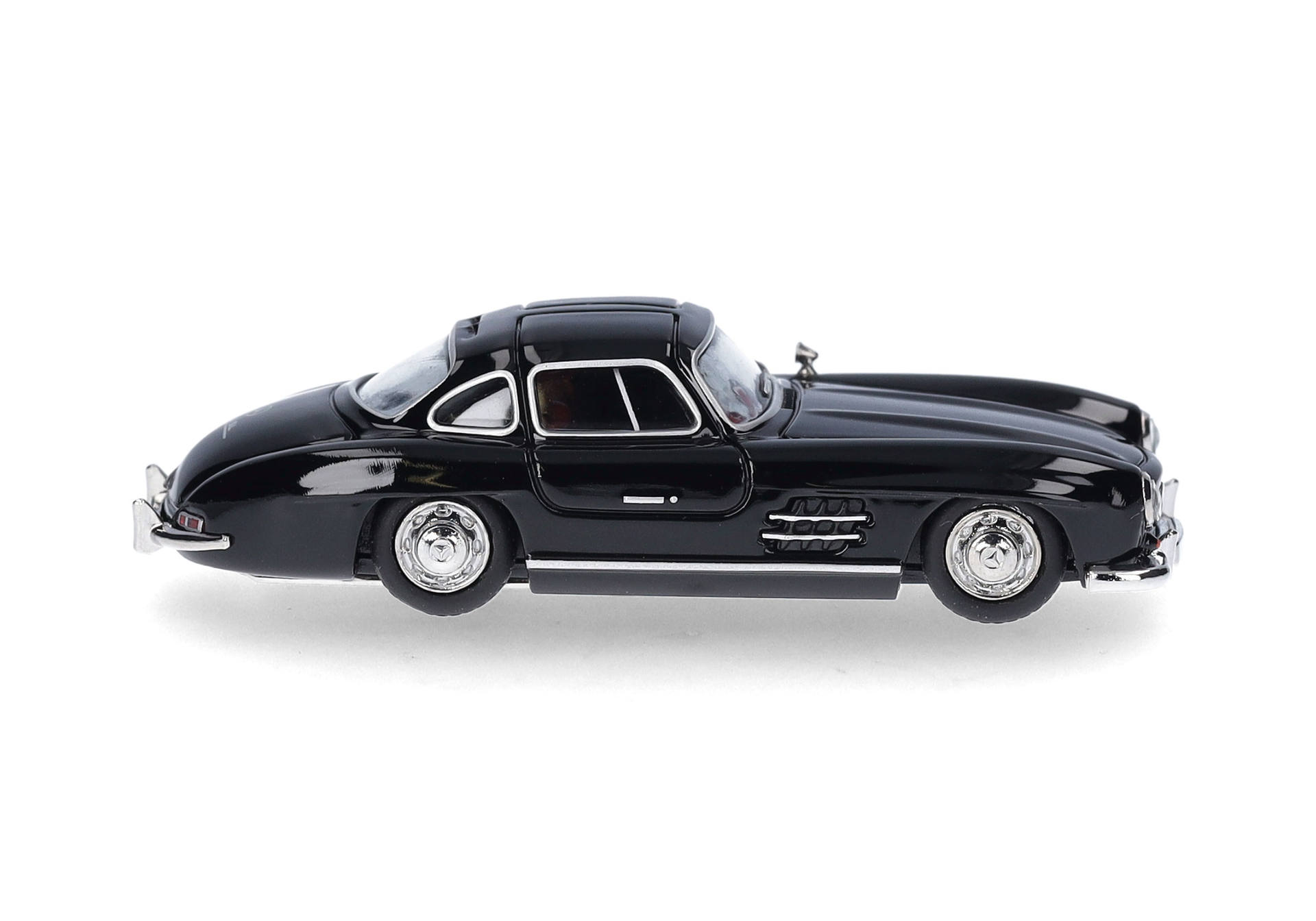 Mercedes-Benz 300 SL gull-winged doors, black - E-trains