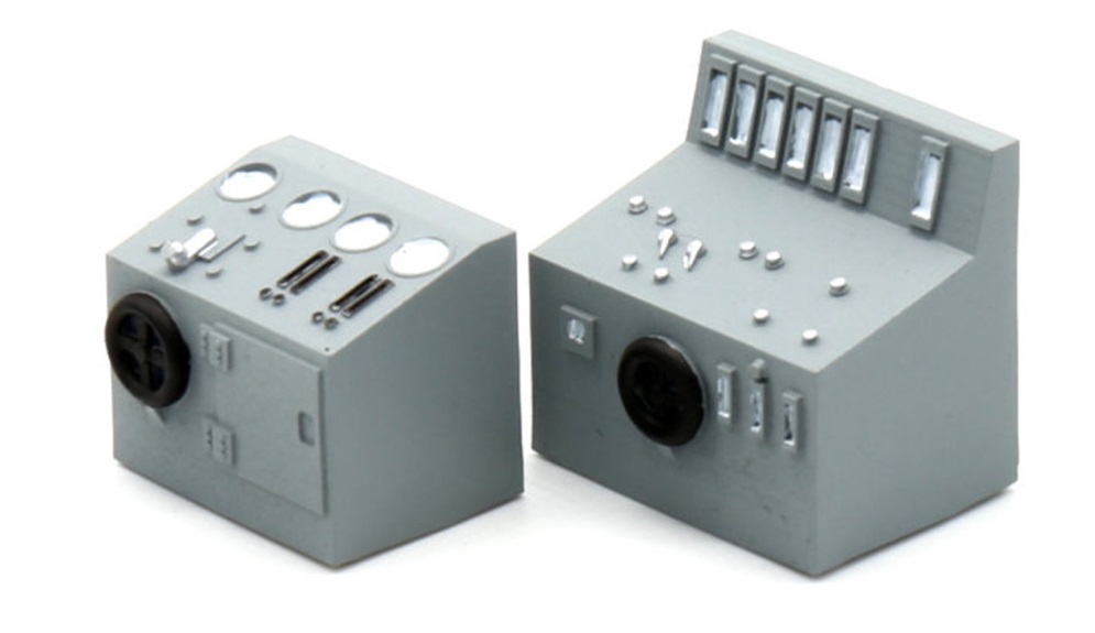 Control desks for factories 2x - finished model - E-trains