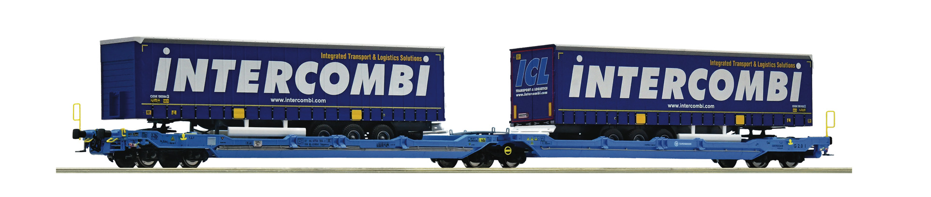 Articulated double-pocket wagon T3000e, EUROWAGON - E-trains